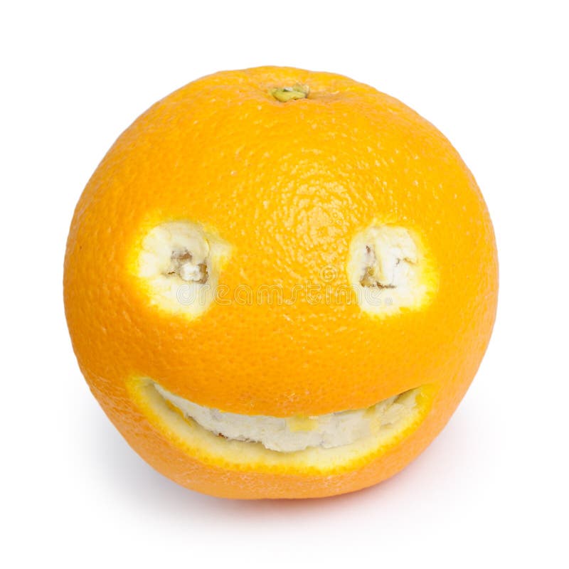 Orange fruit face stock image. Image of object, background - 34212743