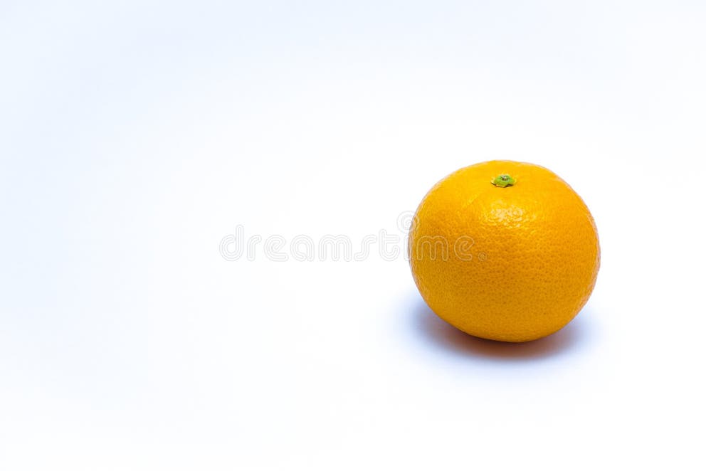 Orange Fruit Frame Right on White Background Stock Photo - Image of ...