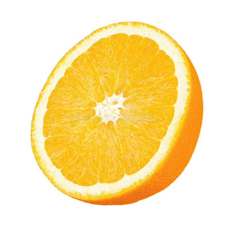 Orange Fruit. Orange Half Isolate on White Background Stock Image ...