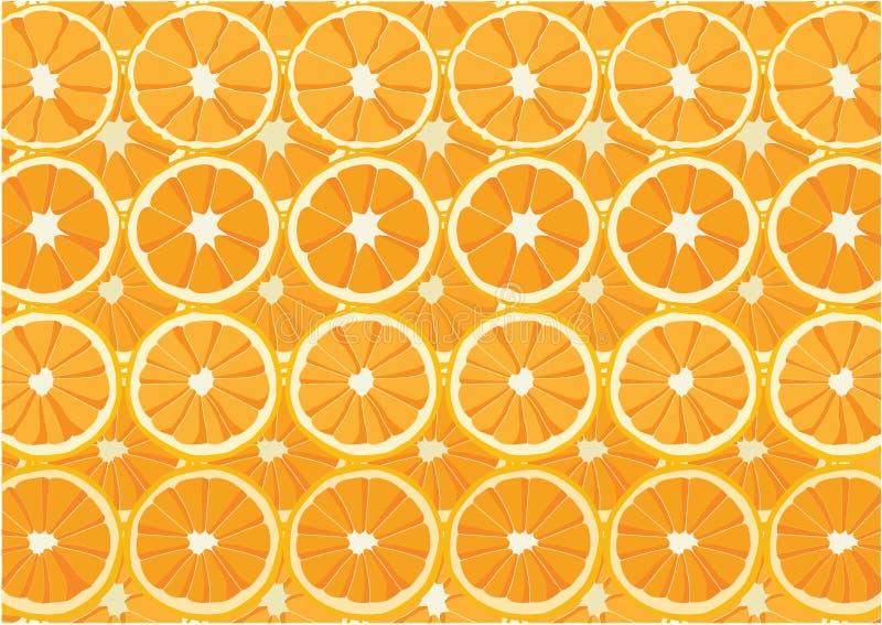 Orange Fruit and Half Isolated Pattern Creative Design Illustration ...