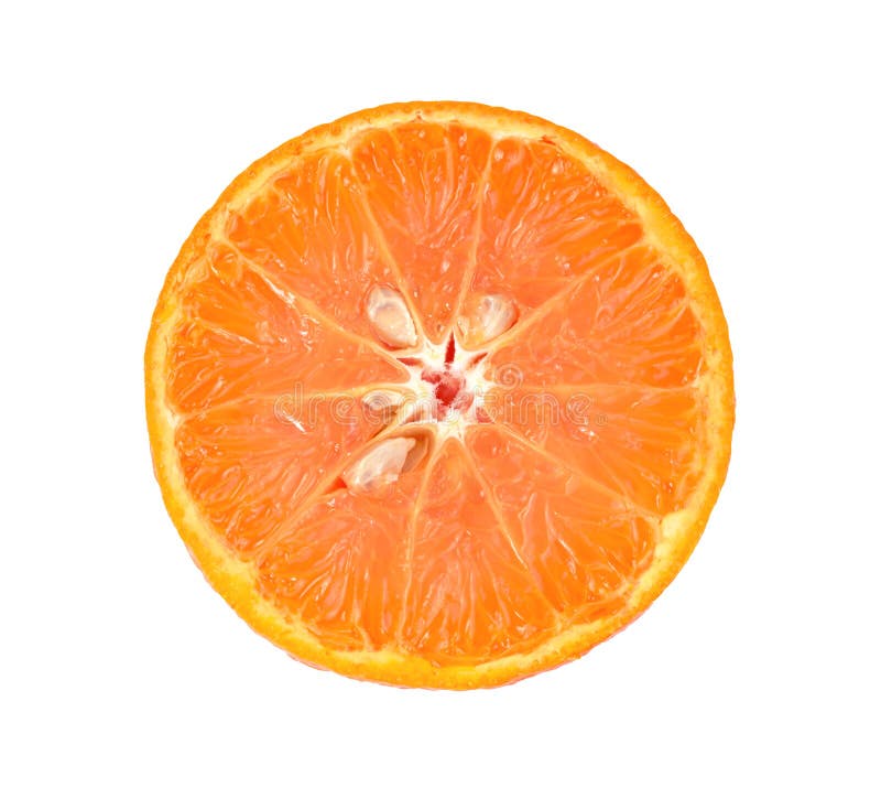 Orange Fruit Half Sliced Isolated on White Background Stock Image ...