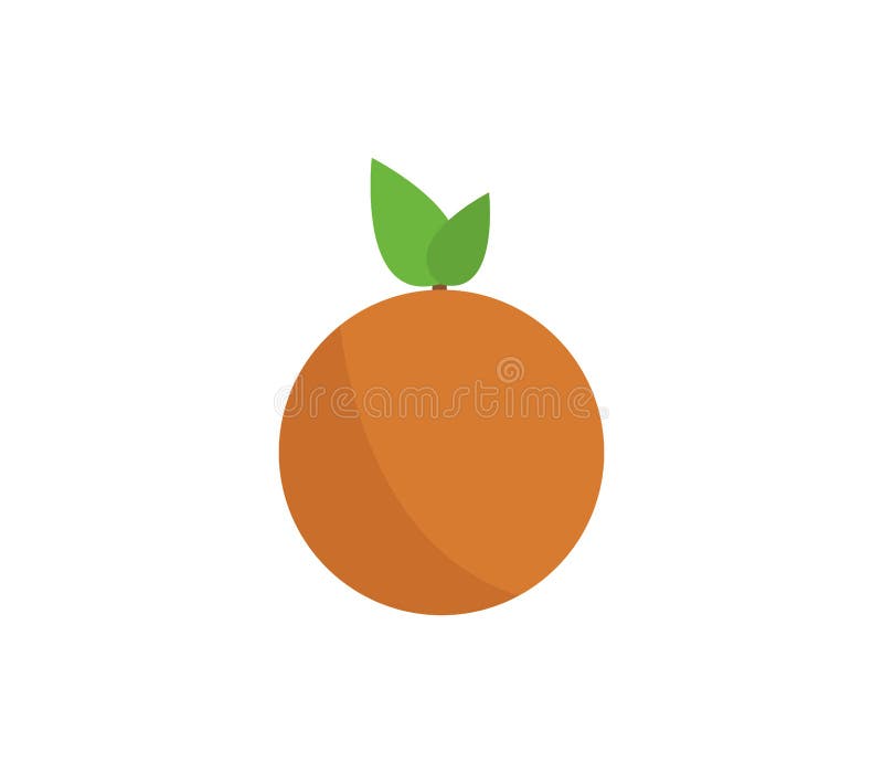 Orange Fruit Icon Illustrated on White Background Stock Illustration ...