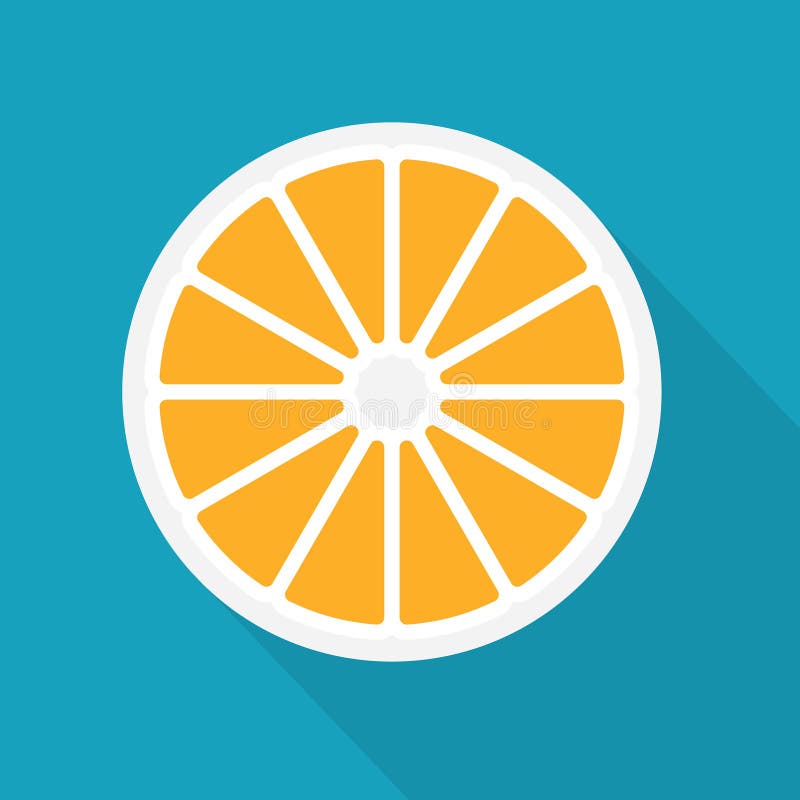 Orange fruit icon stock vector. Illustration of vegetarian - 156654013