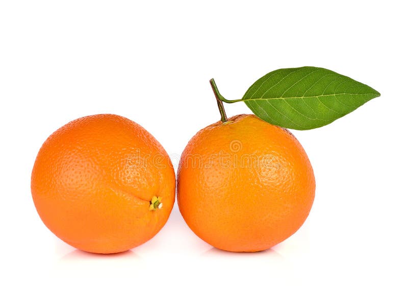 Orange Fruit Isolated on White Background Stock Image - Image of ripe ...