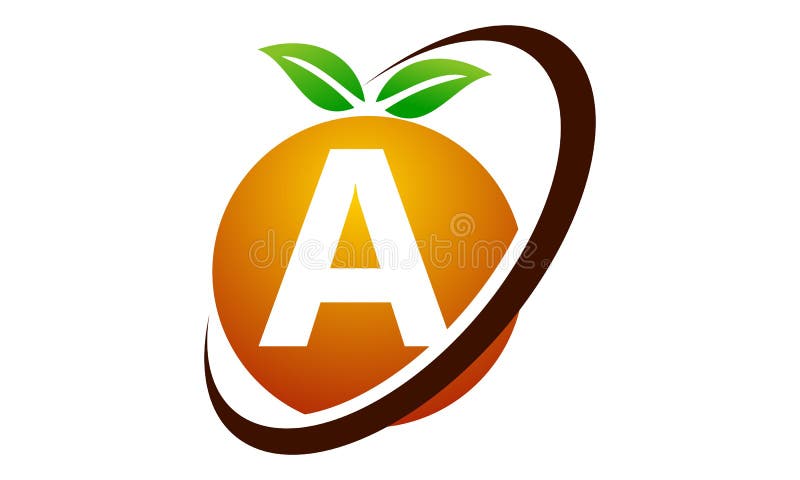 Orange Fruit Letter a stock vector. Illustration of freshness - 86627056