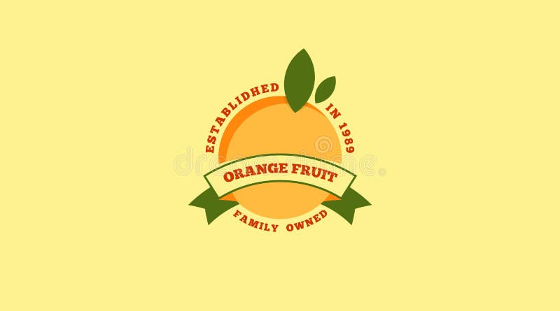 Orange Fruit Logo Design Concept Vector Stock Vector - Illustration of ...