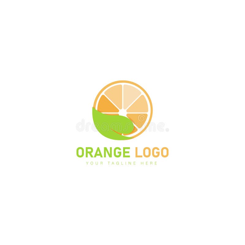 Orange Fruit Logo Design Illustration Icon Stock Vector - Illustration ...