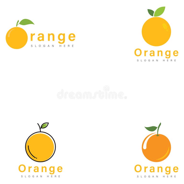 Orange Fruit Logo Design Vector Icon Illustration Design Stock Vector ...
