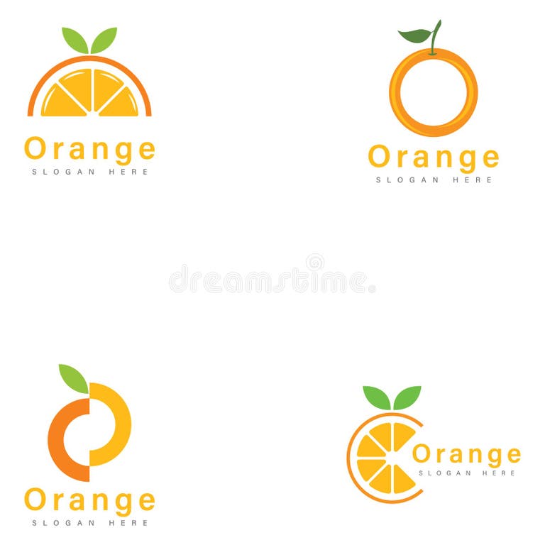 Orange Fruit Logo Design Vector Icon Illustration Design Stock Vector ...