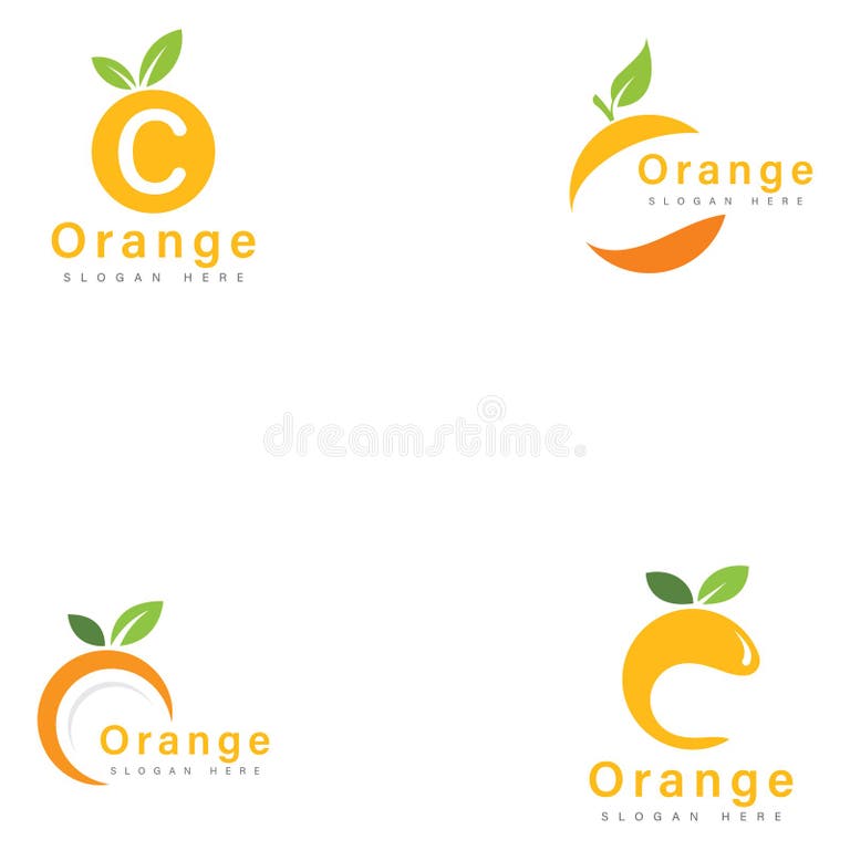 Orange Fruit Logo Design Vector Icon Illustration Design Stock Vector ...