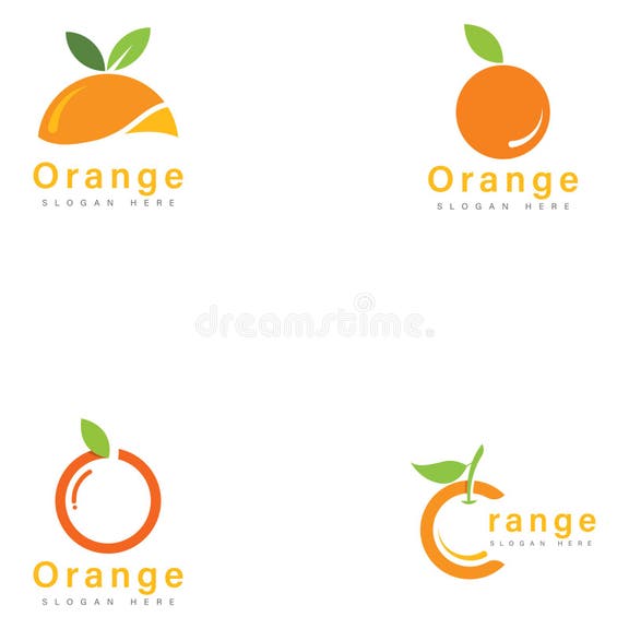 Orange Fruit Logo Design Vector Icon Illustration Design Stock ...