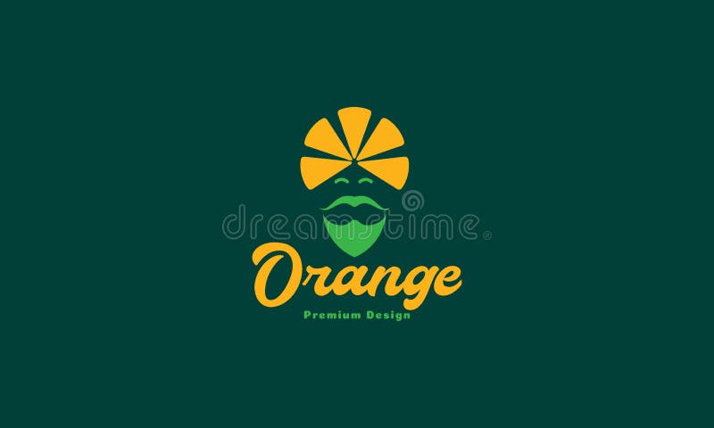 Orange Fruit with Man Hat Logo Design Vector Icon Symbol Illustration ...
