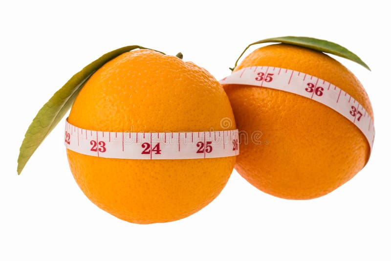 Orange Fruit and Measuring Tape Stock Photo - Image of freshness ...