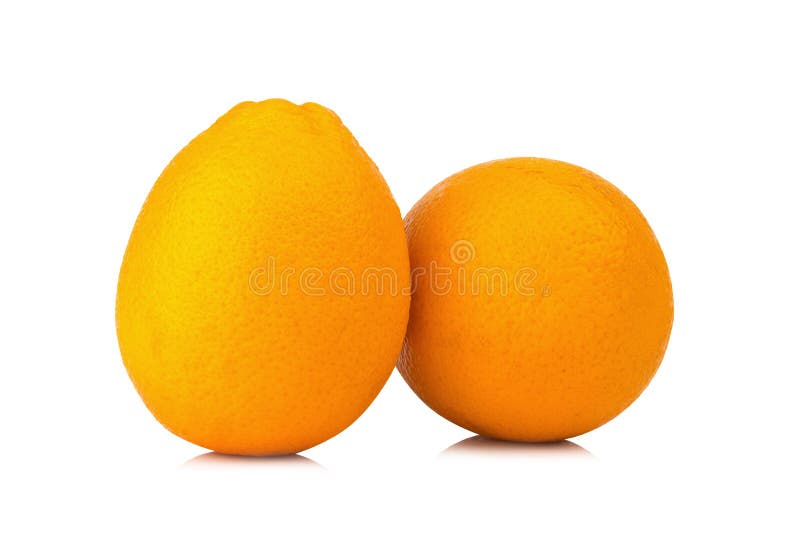 Orange Fruit Navel Isolated on White Background Stock Image - Image of ...