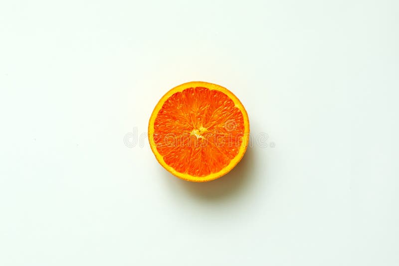 Orange Fruit. Orange Half Fruit Sliced Isolate on White Background ...