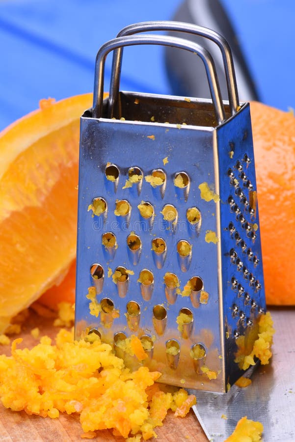 Orange Fruit and Orange Zest with Grater Stock Image - Image of closeup ...