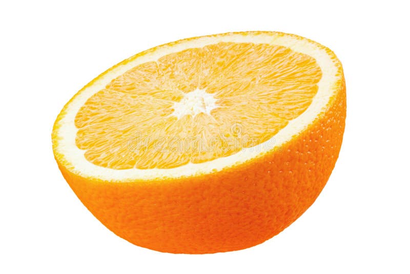 Orange Fruit. Oranges Half Isolate on White Stock Image - Image of ...