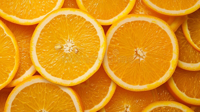 Orange Fruit Pattern. Healthy Food Background, Directly Above. Ai ...