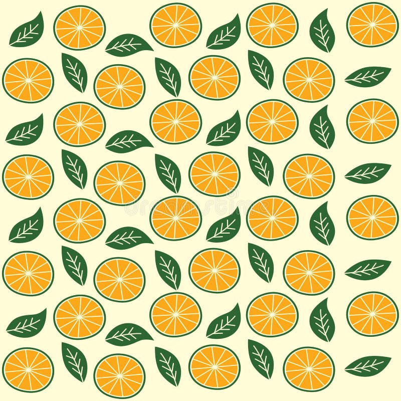Orange fruit pattern stock vector. Illustration of background - 71618877