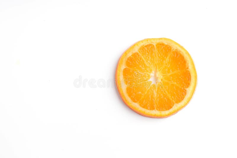 Orange Fruit Round Slice Isolated on White Stock Image - Image of white ...