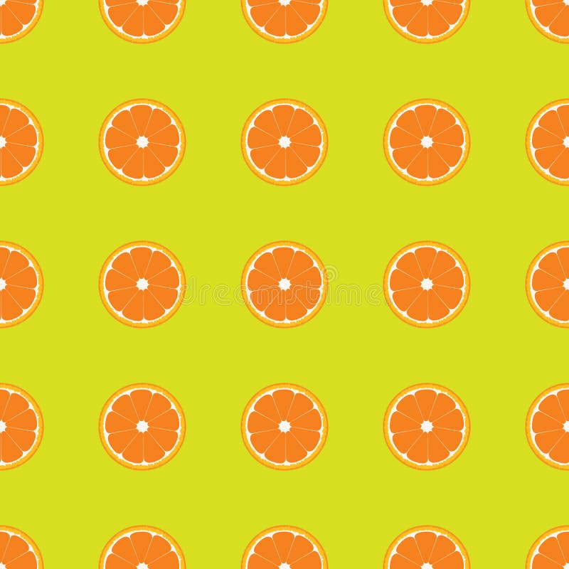 Orange Fruit Seamless. Flat Color Vector Illustration for Your Package ...