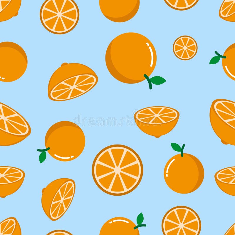Orange Fruit Seamless Pattern for Background, Fabric Motif Stock Vector ...