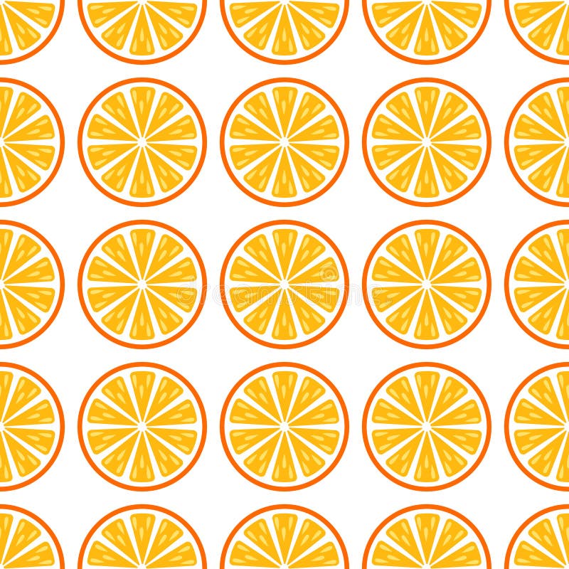 Orange Fruit Vector Seamless Pattern Stock Vector - Illustration of ...