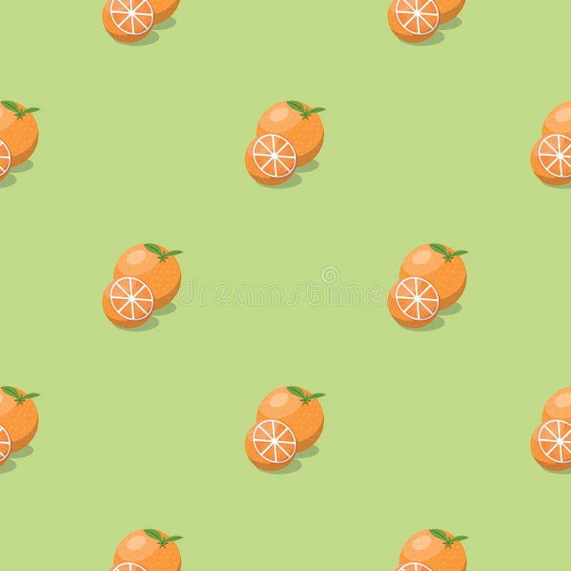 Orange Fruit Seamless Pattern. Vegan Organic Eco Product Background ...