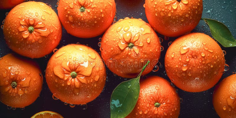 Orange Fruit with Water Drops. Background Food Concept Stock ...