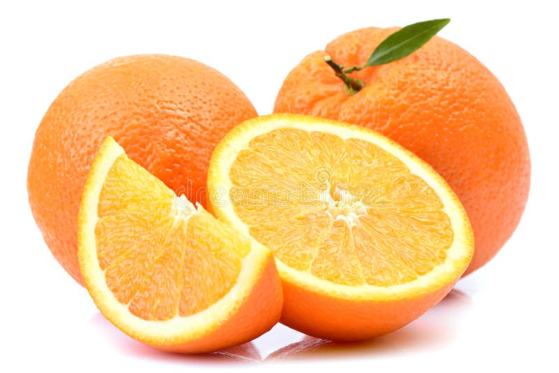 Orange Fruit on White Background Stock Image - Image of macro, fruit ...