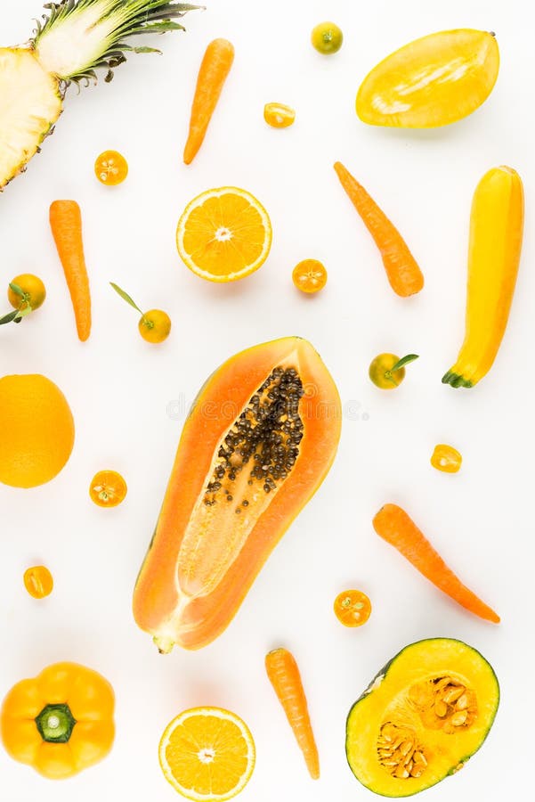 Orange Fruits and Vegetables Stock Image - Image of background, food ...