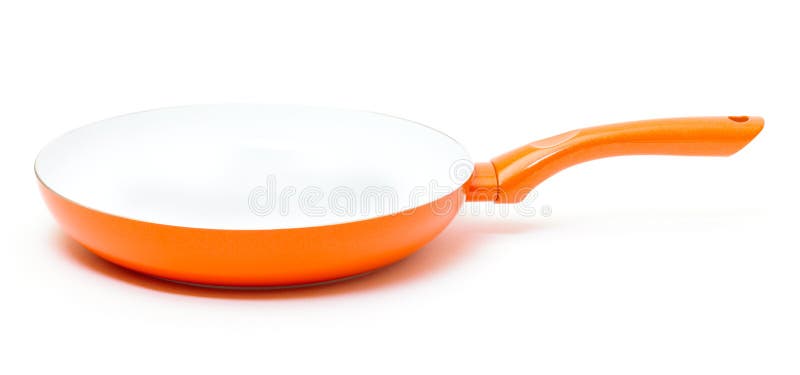Orange Frying Pan stock image. Image of iron, frying - 29819179