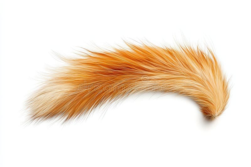Orange Fur Tail on White Isolated Background Stock Illustration ...