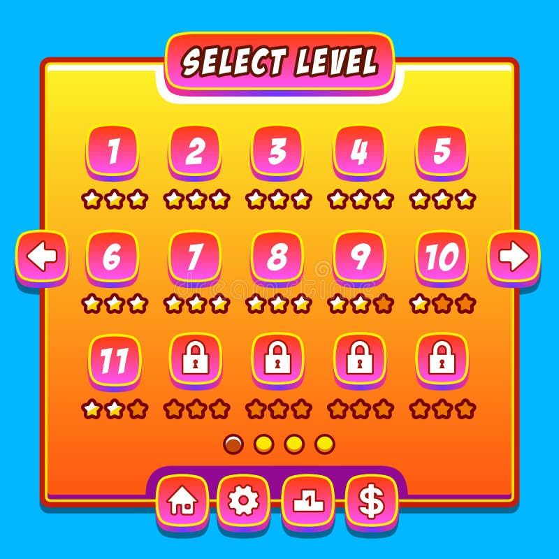 Space Game Level Complete Interface Panels Ui Stock Vector ... Space Game Level Complete Interface Panels Ui Stock Vector ...