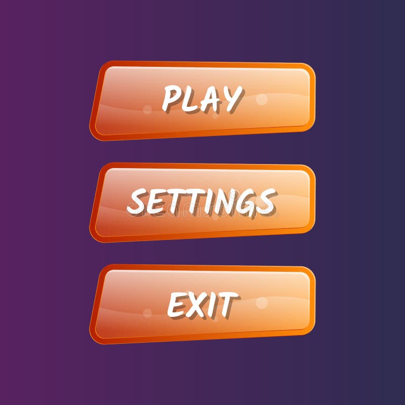 Orange Game User Interface Set Stock Illustration - Illustration of ... Orange Game User Interface Set Stock Illustration - Illustration of ...