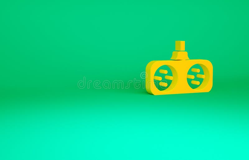 Orange Gamepad Icon Isolated on Green Background. Game Controller ...