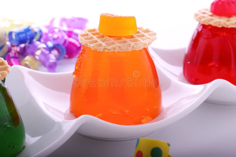 Orange Gelee im Glas stockfoto. Bild von köstlich, gelatine - 83489130