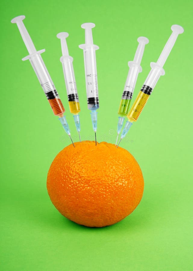 Orange Genetic Color Manipulation Genetically Modified Food. Genetic ...