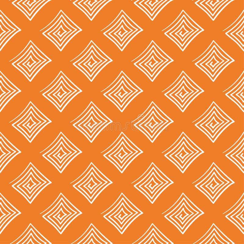 Orange Geometric Design. Seamless Pattern Stock Vector - Illustration ...