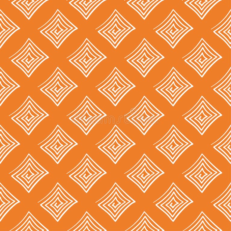 Orange Geometric Design. Seamless Pattern Stock Vector - Illustration ...