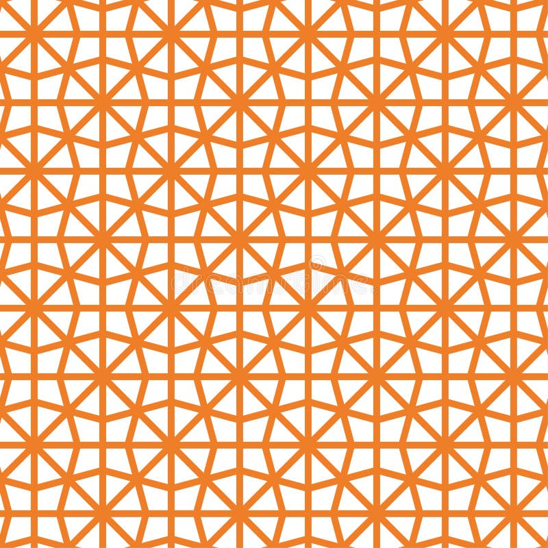 Orange Geometric Design. Seamless Pattern Stock Vector - Illustration ...