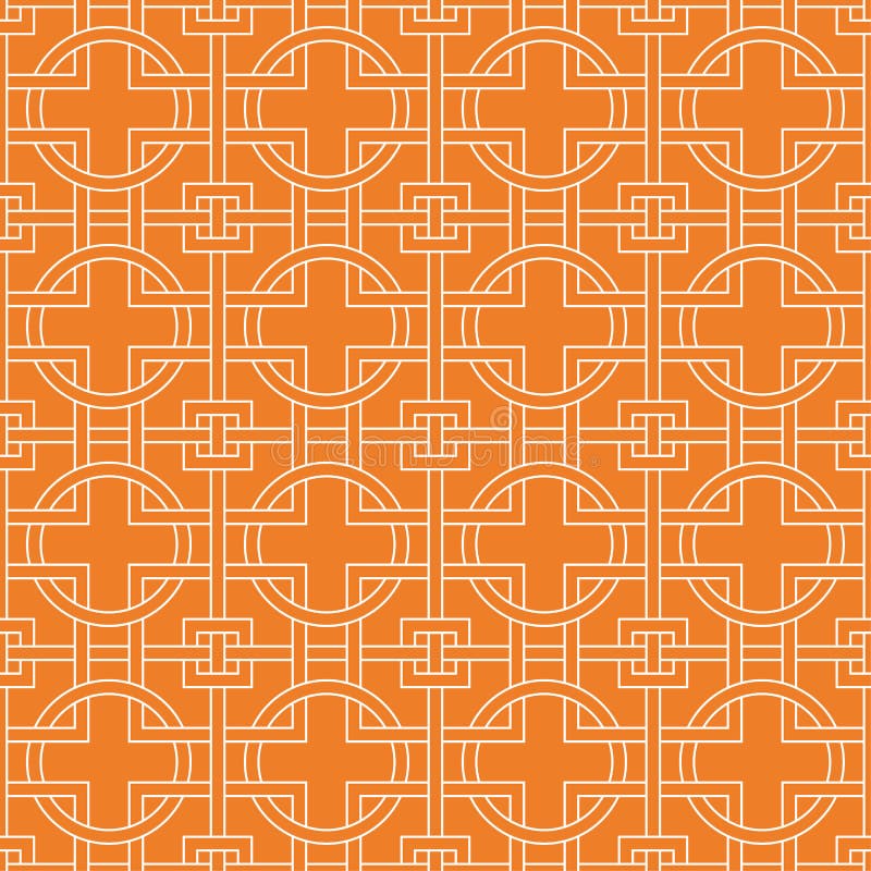 Orange Geometric Design. Seamless Pattern Stock Vector - Illustration ...