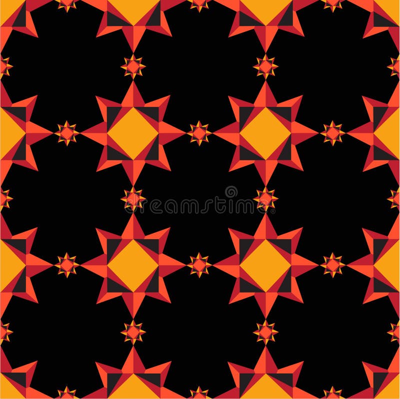 Orange geometric pattern stock vector. Illustration of square - 65632605
