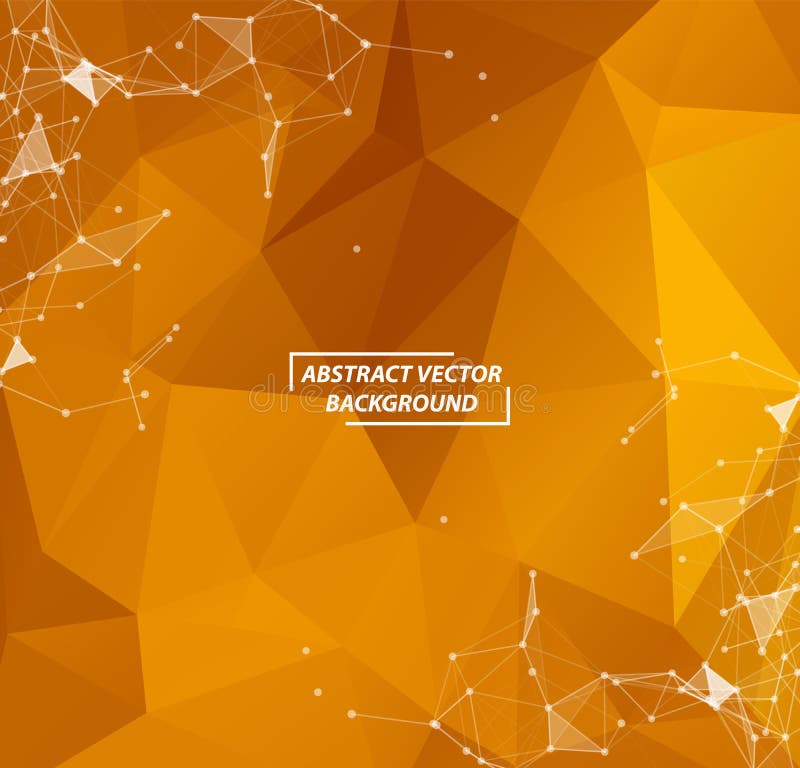 Orange Geometric Polygonal Background Molecule and Communication ...