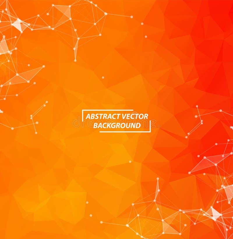 Orange Geometric Polygonal Background Molecule and Communication ...