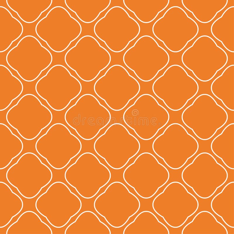 Orange Geometric Print. Seamless Pattern Stock Vector - Illustration of ...