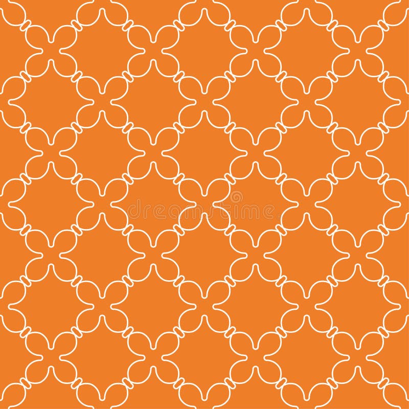 Orange Geometric Print. Seamless Pattern Stock Vector - Illustration of ...