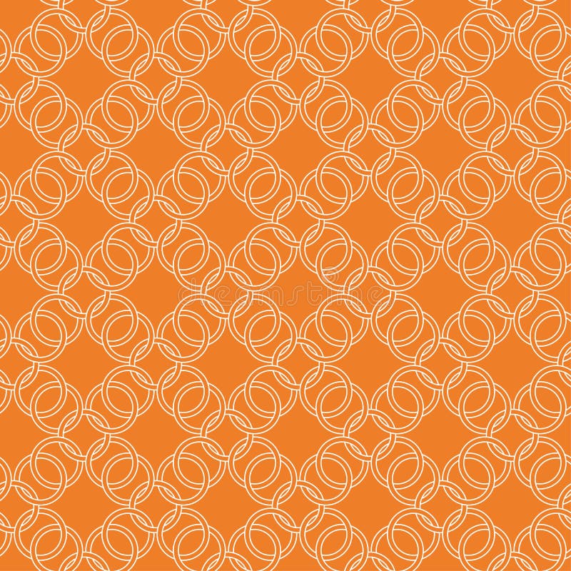 Orange Geometric Seamless Pattern Stock Vector - Illustration of ...