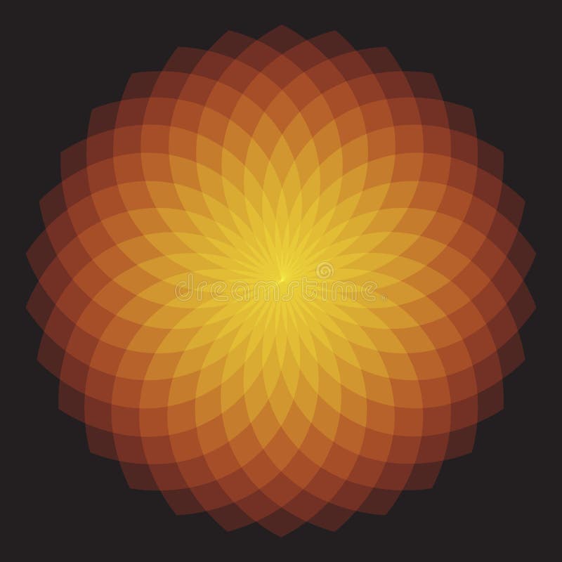 Orange Geometric Sunburst stock vector. Illustration of vector - 89401190