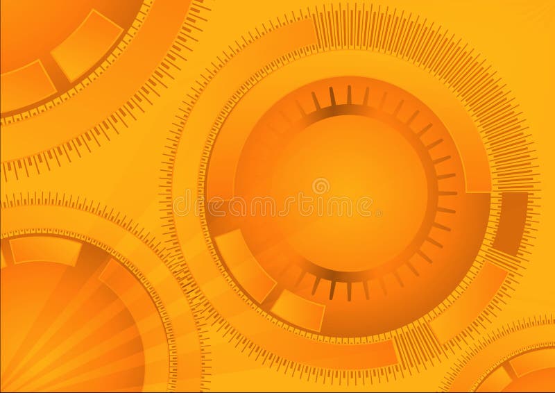 Orange Geometric Technology Background with Circle Shape. Vector ... Orange Geometric Technology Background with Circle Shape. Vector ...